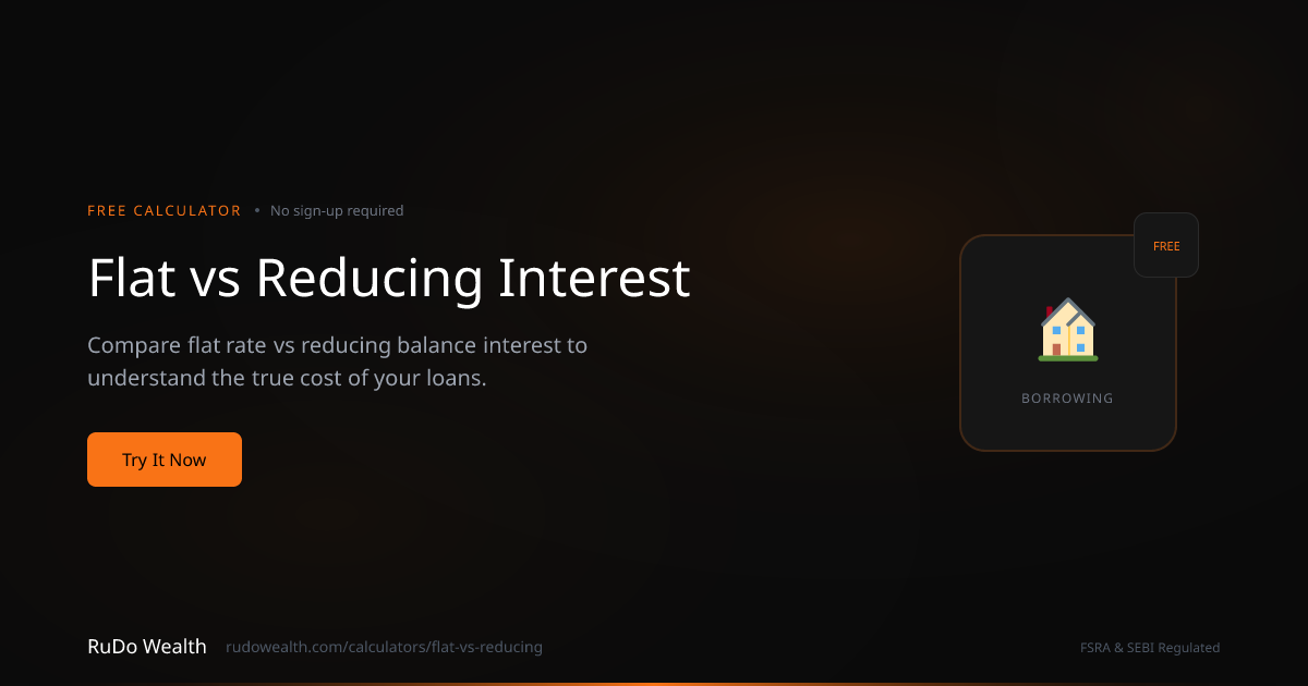 Flat vs Reducing Rate Calculator | RuDo Wealth